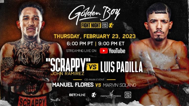 Golden Boy Boxing: John “Scrappy” Ramirez vs Luis Padilla Free Fight ...