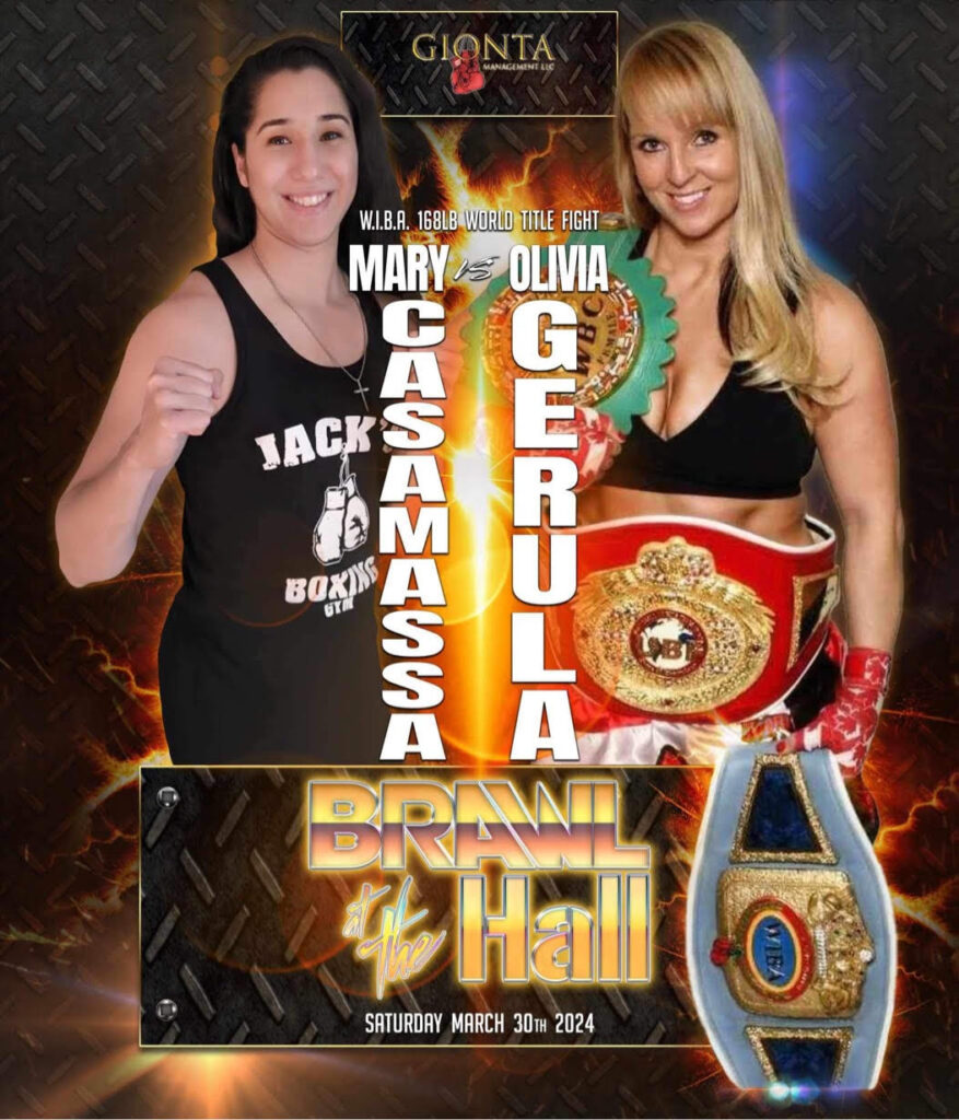 “Brawl at the Hall” Mary Casamassa vs Olivia Gerula March 30 in Harmony, PA
